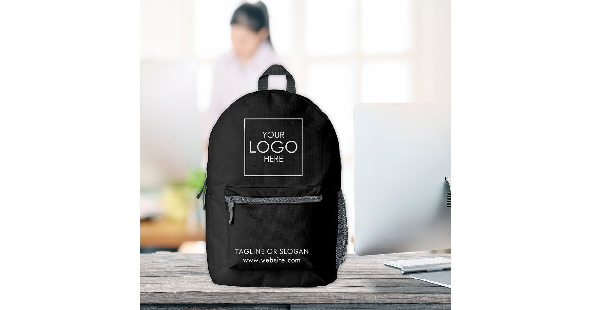 Your Business Logo Custom Company Promotional Printed Backpack | Zazzle