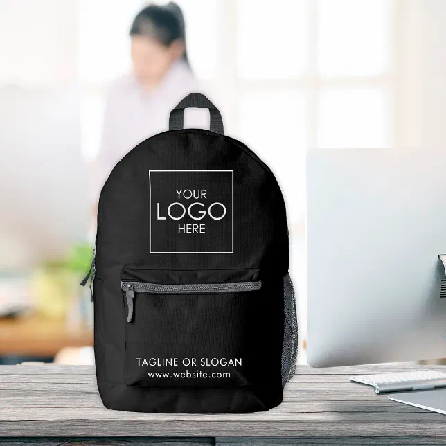 Your Business Logo Custom Company Promotional Printed Backpack | Zazzle