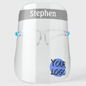 Your Business Logo Custom Personalized name Face Shield | Zazzle