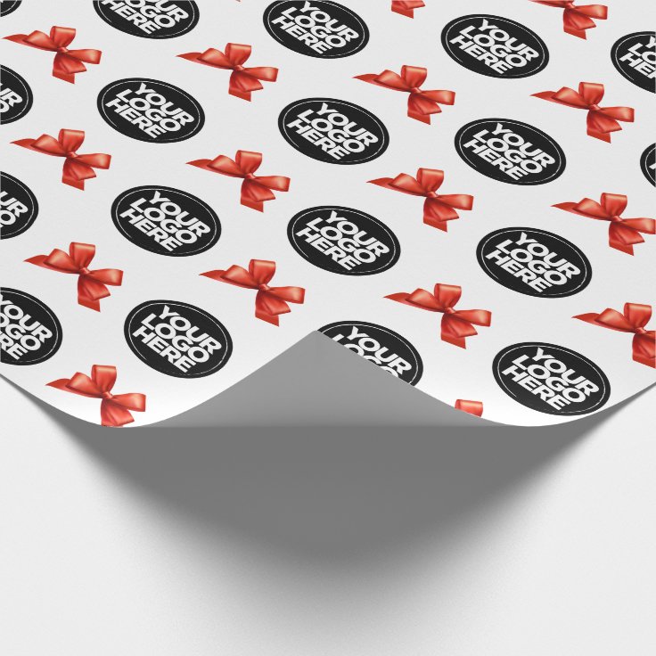 Your Business Logo Custom Wrapping Paper | Zazzle