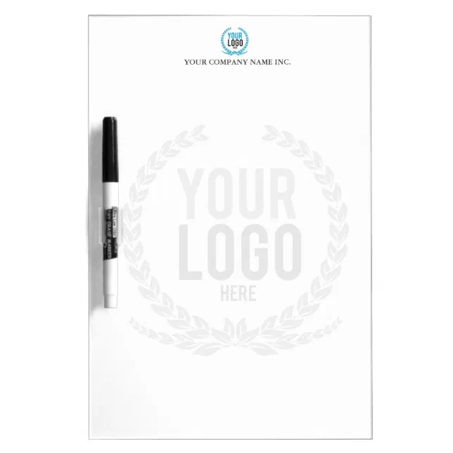 Your Business Logo Faded Backdrop Dry Erase Board | Zazzle