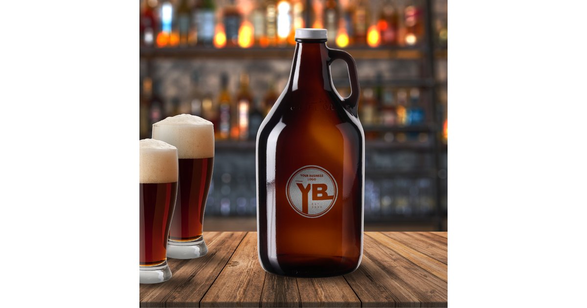 Your Business Logo Growler | Zazzle