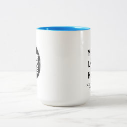 Your Business Logo Light Blue large 15oz Two-Tone Coffee Mug | Zazzle