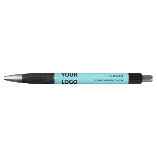 Your Business Logo Name Text Info Promotional Pen | Zazzle
