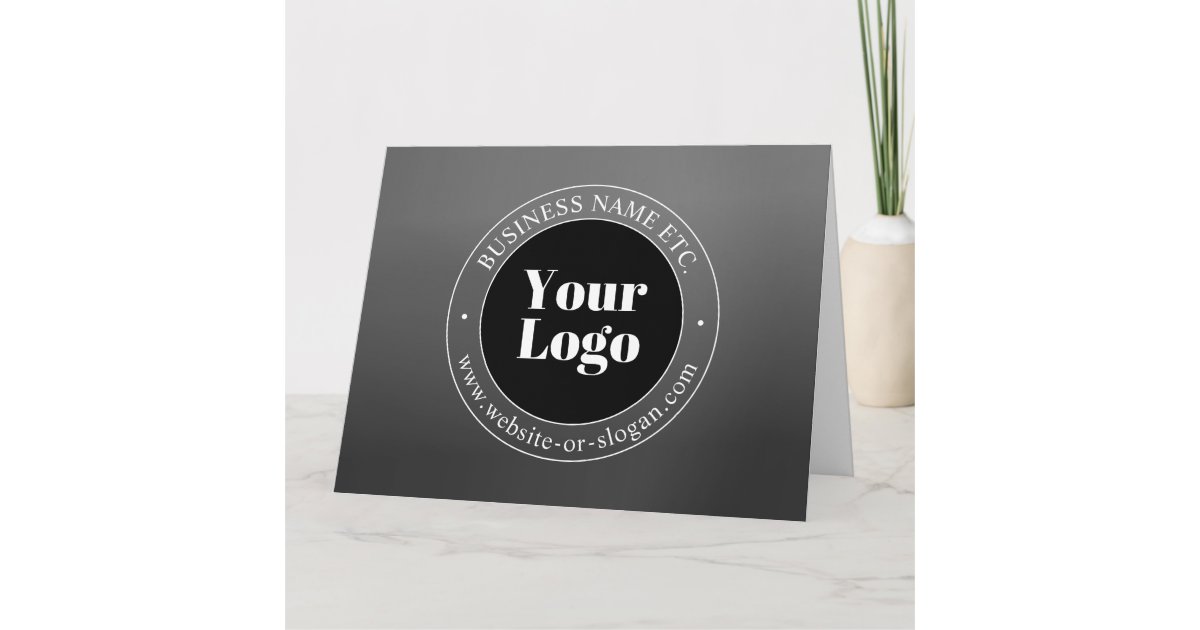 Your Business Logo or Design & Editable Text Card | Zazzle
