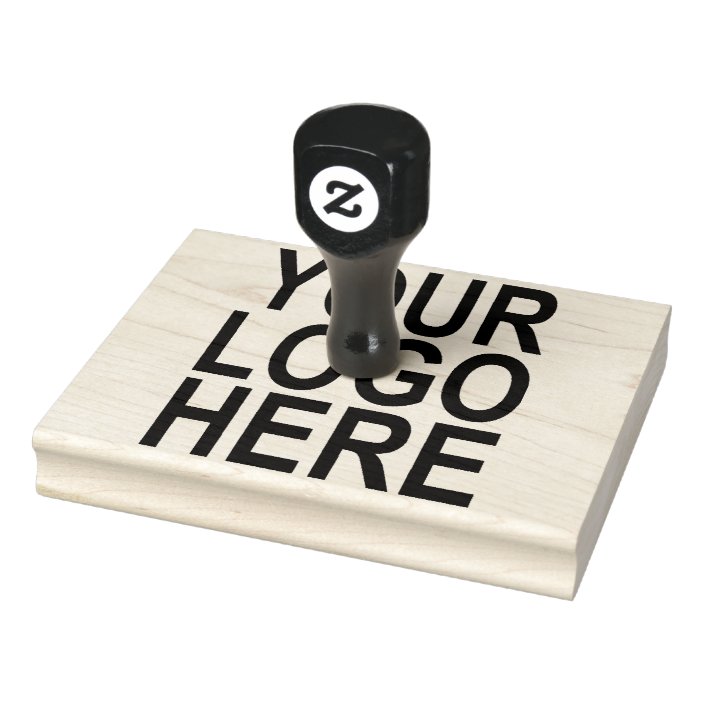 Your Business Logo Or Image Custom Large Rubber Stamp | Zazzle.com