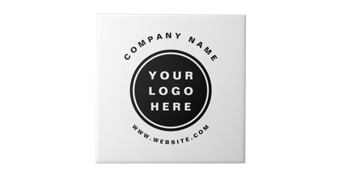 Your Business Logo Promotional Business Company Ceramic Tile | Zazzle