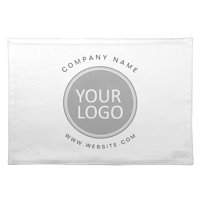 Your Business Logo Promotional Business Company Cloth Placemat | Zazzle