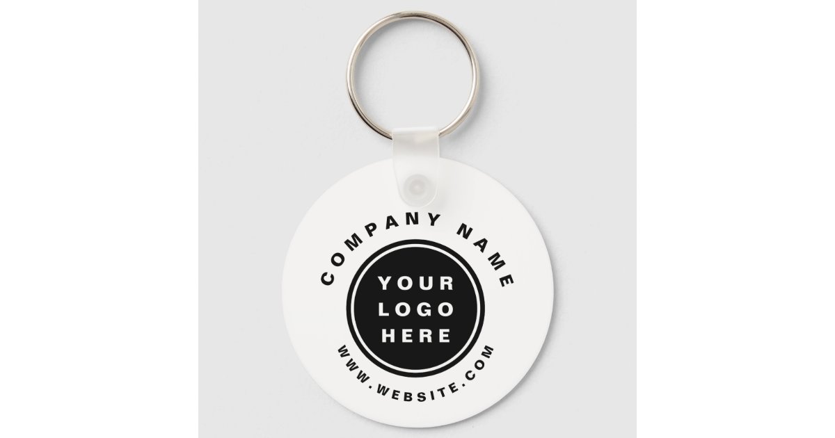 Your Business Logo Promotional Business Company Keychain | Zazzle