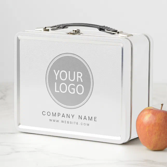 Your Business Logo Promotional Business Company Metal Lunch Box | Zazzle
