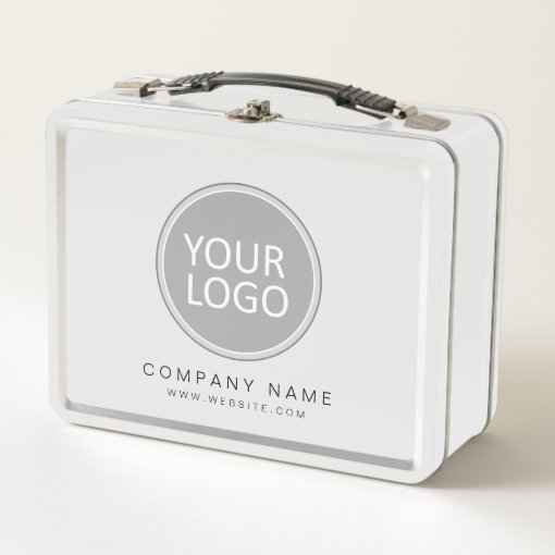 Your Business Logo Promotional Business Company Metal Lunch Box | Zazzle