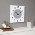 Your Business Logo Promotional Business Company Square Wall Clock | Zazzle