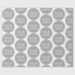 Your Business Logo Promotional Business Company Wrapping Paper | Zazzle