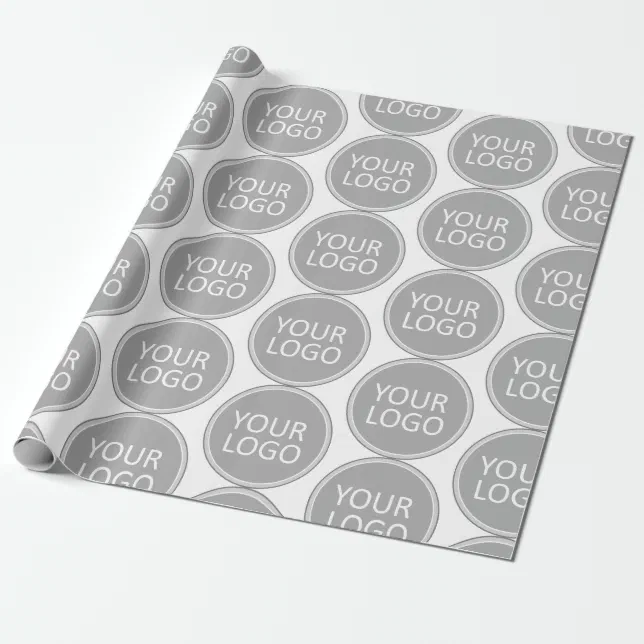 Your Business Logo Promotional Business Company Wrapping Paper | Zazzle