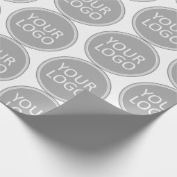 Your Business Logo Promotional Business Company Wrapping Paper | Zazzle