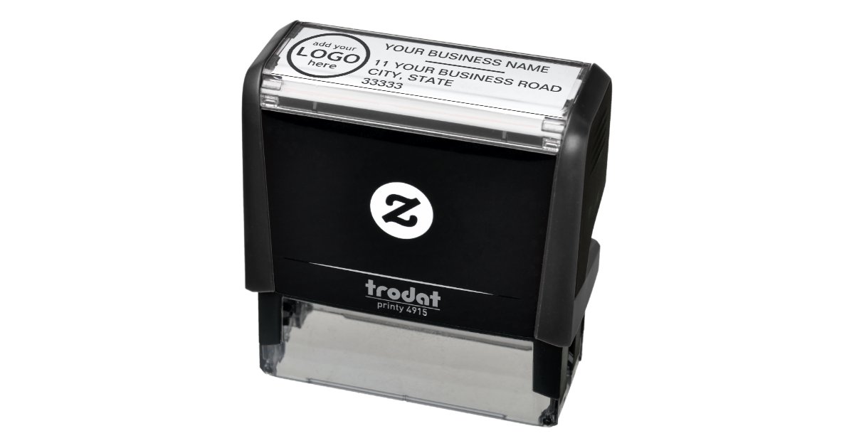 Your Business logo Self Inking Rubber Stamp | Zazzle