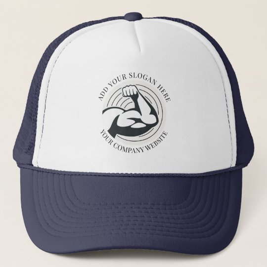 Your Business Logo Work Employee Trucker Hat | Zazzle.com