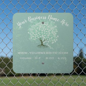 Your Business Name and Logo Here Metal Sign | Zazzle