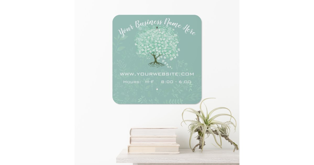 Your Business Name and Logo Here Metal Sign | Zazzle