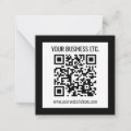 Your Business Name & Editable QR Code Note Card | Zazzle