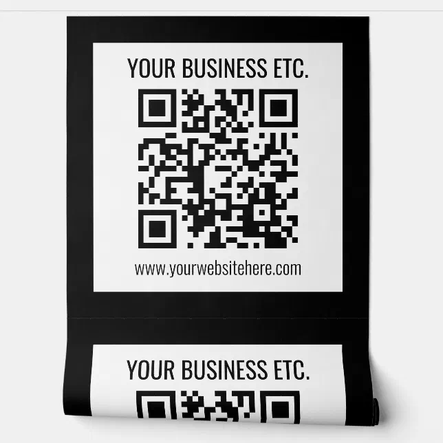 Your Business Name & Editable QR Code Wallpaper | Zazzle