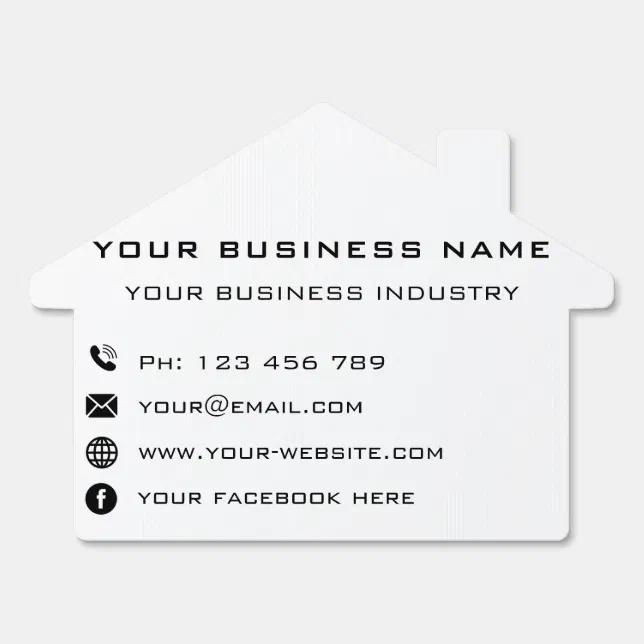 Your Business Name Info Company Professional Sign | Zazzle