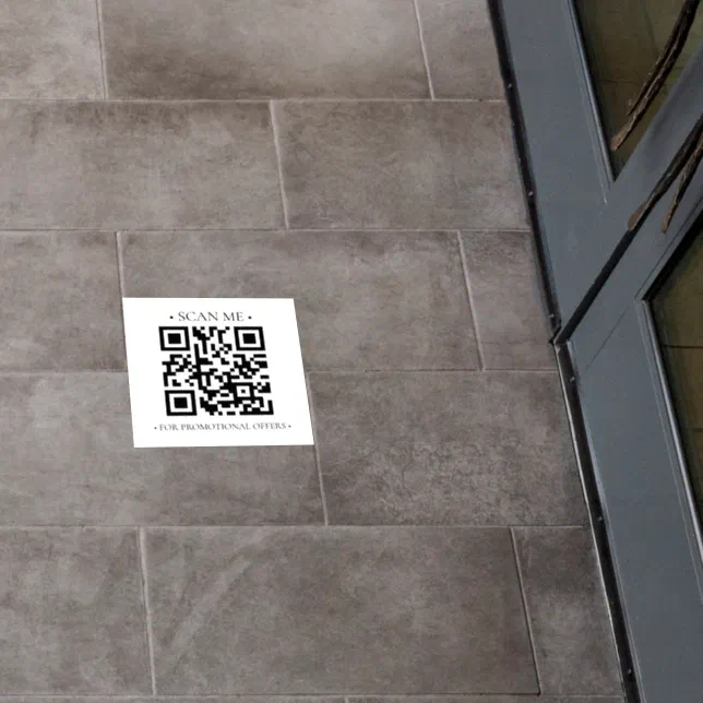 Your Business QR Code Floor Decals | Zazzle
