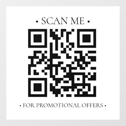 Your Business QR Code Window Cling | Zazzle