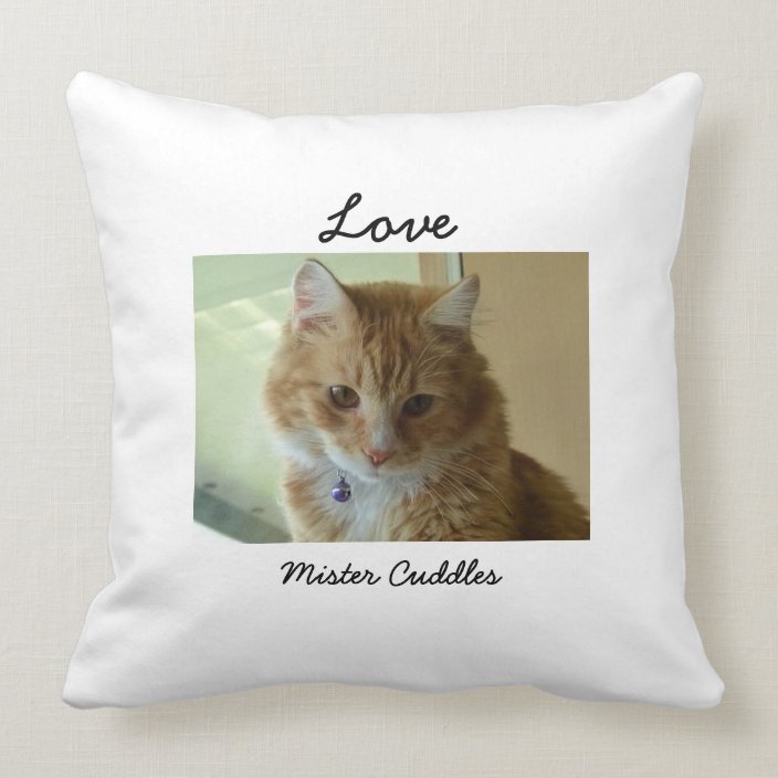 Your Cat Photo Personalized Pillow | Zazzle.com
