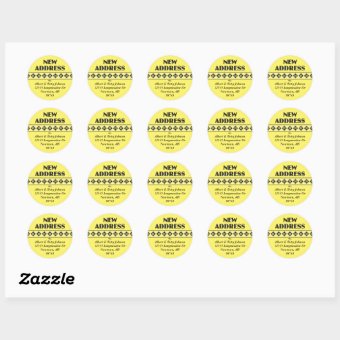 Your Color Choice! New Address Stickers | Zazzle