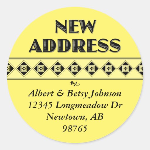 Your Color Choice! New Address Stickers | Zazzle