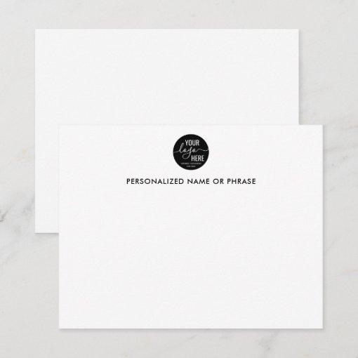 Your Company Business Logo Branding Marketing Note Card | Zazzle