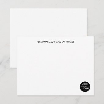 Your Company Business Logo Promotions Marketing Note Card | Zazzle