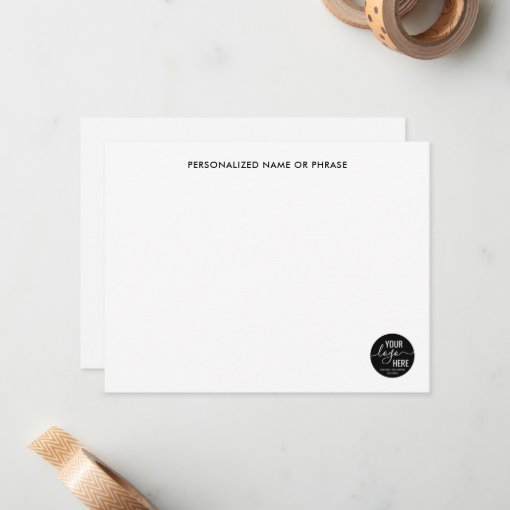 Your Company Business Logo Promotions Marketing Note Card | Zazzle