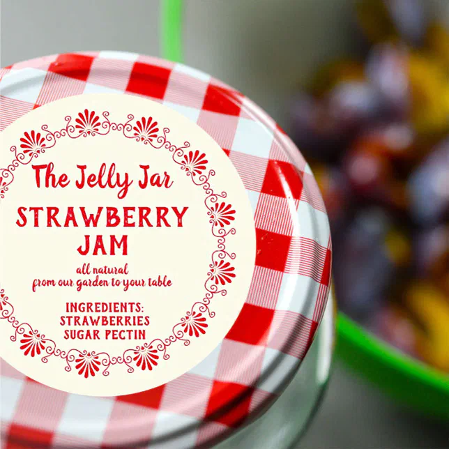 Your Company Homemade Strawberry Jam Food Label | Zazzle