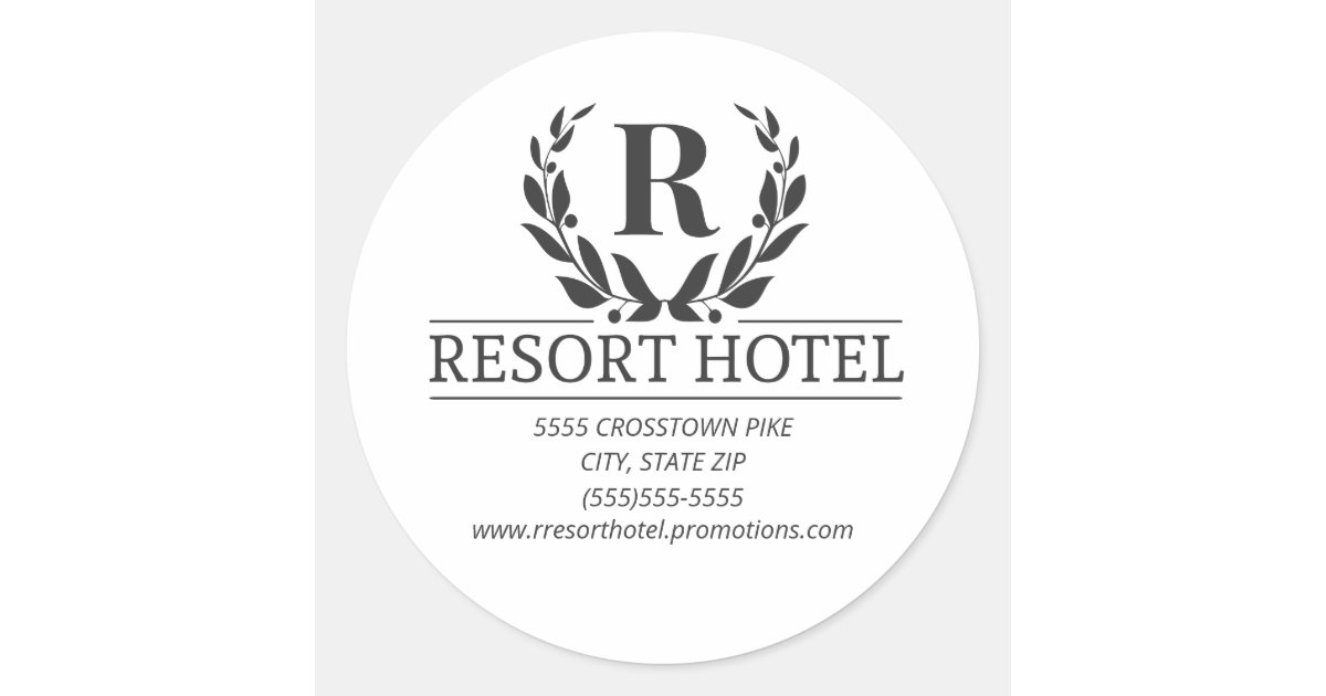Your Company Logo Address Classic Round Sticker | Zazzle