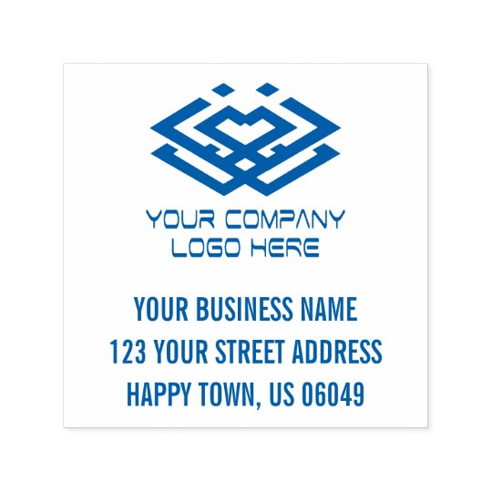 Your Company Logo Address Self-inking Stamp | Zazzle.com