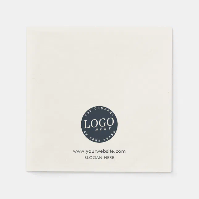 Your Company Logo and Business Website Paper Napkins | Zazzle