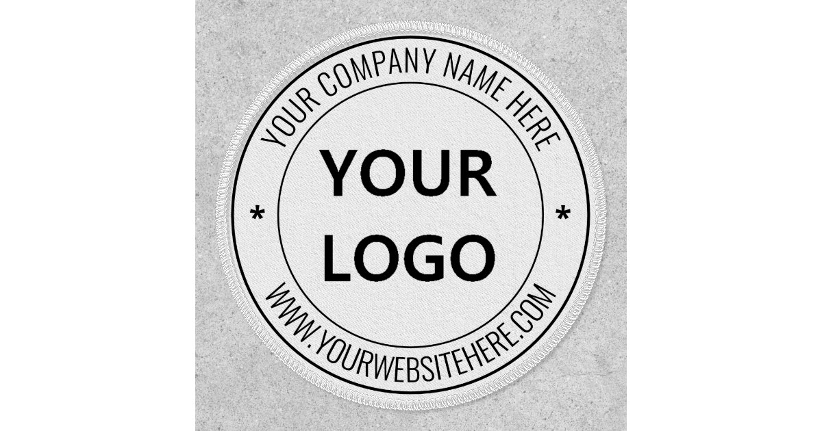 Your Company Logo and Custom Text Round Patch | Zazzle