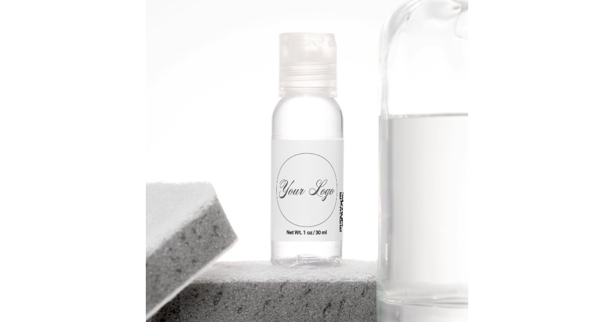 Your Company Logo And QR Code Hand Sanitizer | Zazzle