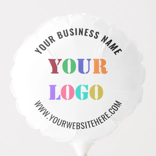 Your Company Logo Custom Text Balloon Template | Zazzle