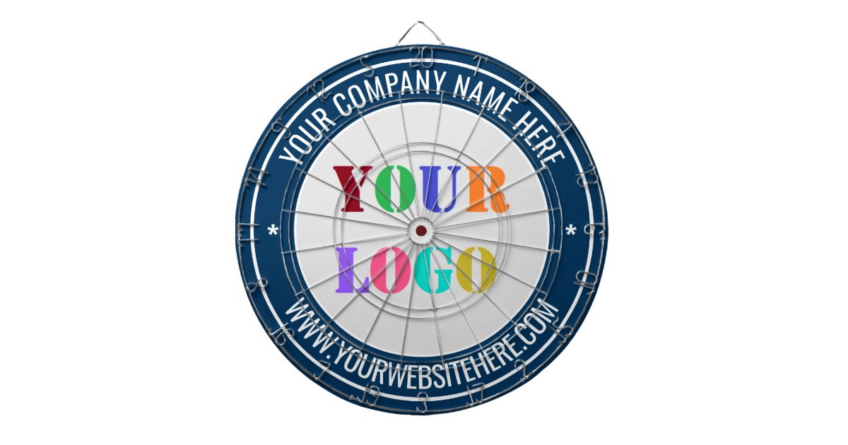 Your Company Logo Custom Text Branded Dart Board | Zazzle