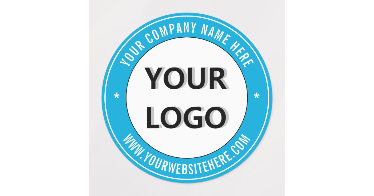 Your Company Logo Custom Text Labels Choose Color | Zazzle