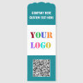 Your Company Logo Custom Text QR Code Bookmarks | Zazzle
