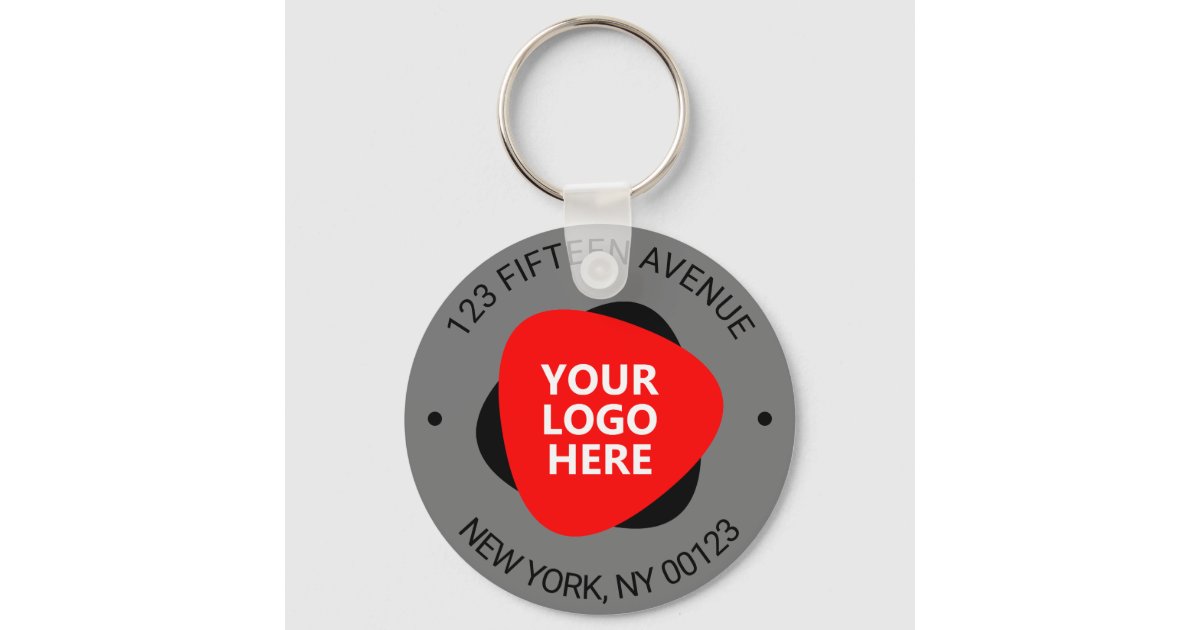 Your Company Logo Keychain | Zazzle