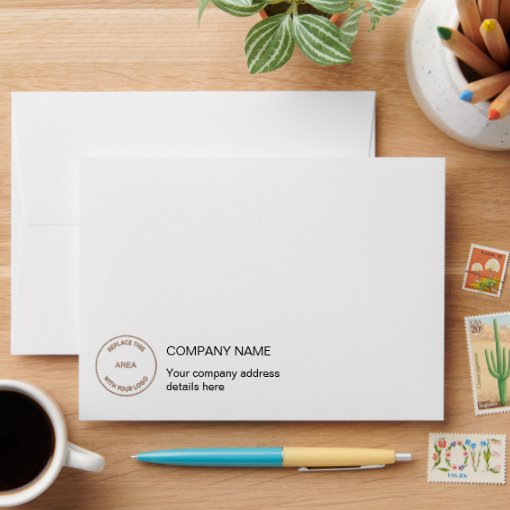 Your Company Logo Name Address Business Envelope | Zazzle
