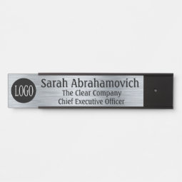 Your Company Logo Office Door Sign Long Name | Zazzle