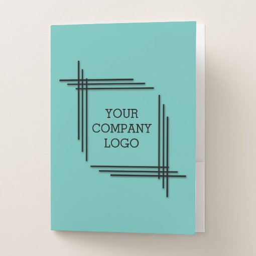 YOUR COMPANY LOGO,personalized Pocket Folder | Zazzle