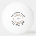 Your Company Logo Phone Number Ping Pong Ball | Zazzle