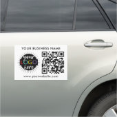 Your Company Logo & QR Code Business Promotional Car Magnet | Zazzle